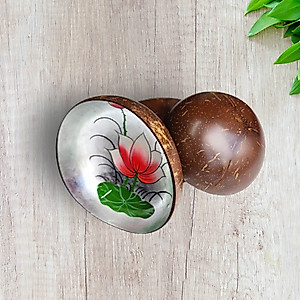 LADIA Coconut Bowl - Handmade, Natural, Decorative Bowl - Multipurpose Bowl - Yogurt Bowl - Reusable Key Bowl - Organic, Authentic, Classy Home Decor - Housewarming Gift - Birthday Gift