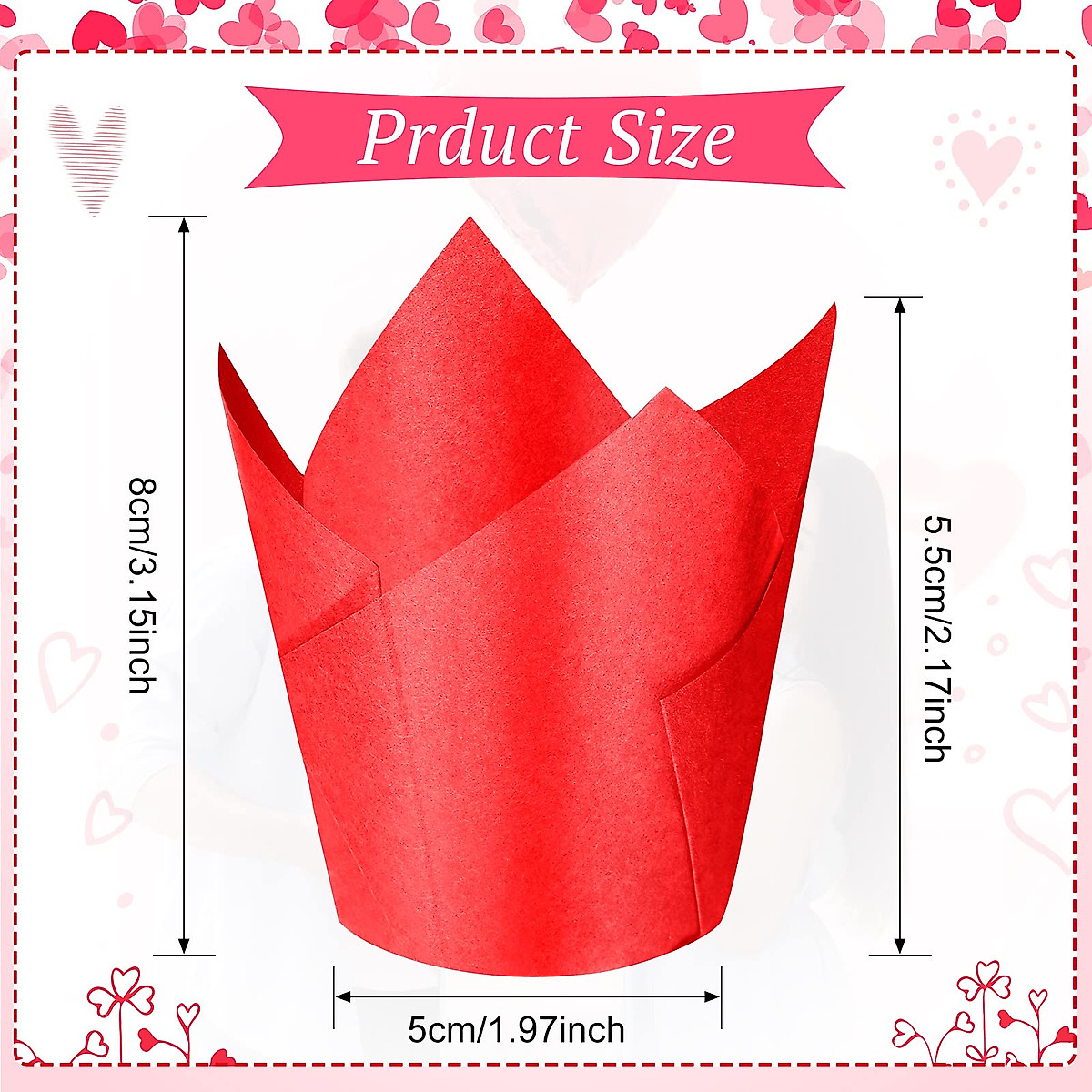 200 Pcs Tulip Cupcake Liners Muffin Baking Cupcake Liners Baking Cups Holders Heat Resistant Muffin Liners Wrappers for Wedding Party Birthday Baby Shower Party (Vivid Color)