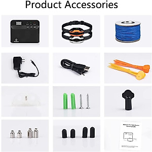 PcEoTllar Electric Fence for Dogs, Rechargeable Underground Dog Fence System, Pet Containment System, 2 Waterproof Collar Receivers, with 656Ft Underground/Aboveground Boundary Wire