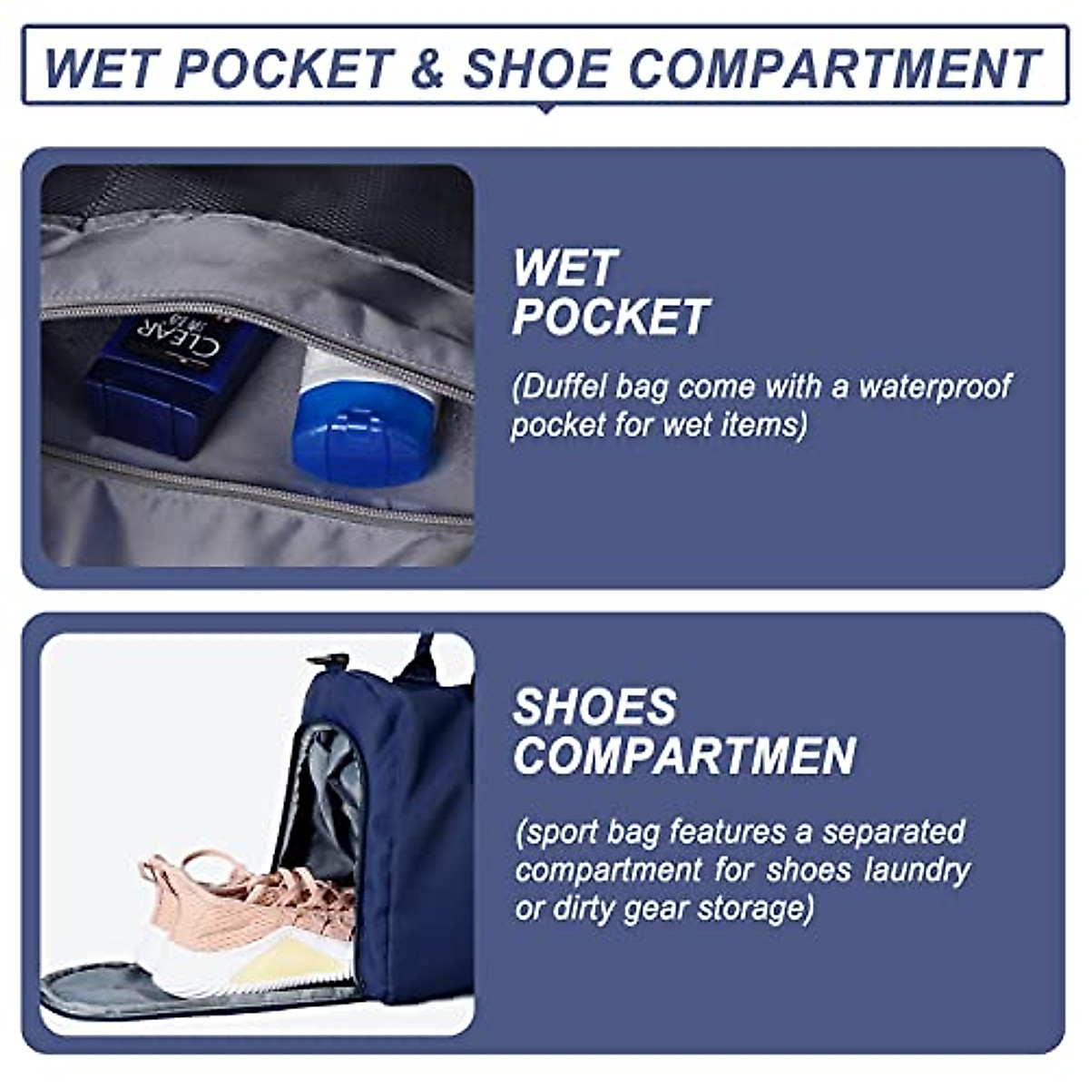 Weekender Duffel Bags for Women Men, Travel Totes Bag for Airplane, Cute Sports Gym Dance Bag Overnight Luggage Bag with Wet Pocket Shoe Compartment, Carry On Hospital Bag for Labor and Delivery