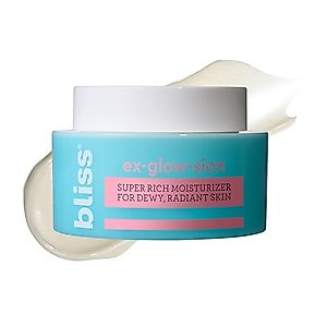 bliss Ex-glow-sion Super Rich Face Moisturizer for Dewy, Radiant Skin | Advanced Shea Butter Nourishes & Hydrates | 100% Vegan and Cruelty-Free | 1.7 fl oz
