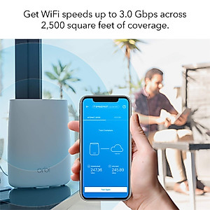 NETGEAR Orbi Home AC3000 Tri-Band WiFi Satellite Extender - RBS50-100NAS (Renewed)