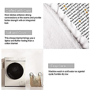 SXCEN Sherpa Fleece Throw Blanket for Couch Learned from Gilmore Girls About Life Quotation Thick Fuzzy Warm Soft Throws for Sofa, 50x60 Inches