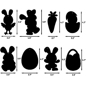 Fancy Land Easter Scratch Paper Rainbow Color Crafts Kit Ornaments for Kids Easter Basket Stuffers Party Favors 48Pcs