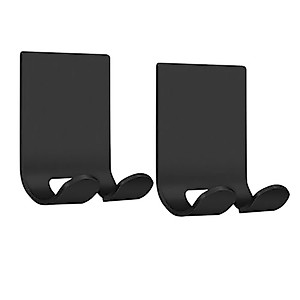 Waterproof Razor Holder for Shower,Adhesive Hooks Heavy Duty Stick on Wall Hooks Towel Hooks Door Hooks Stainless Steel Plug Hooks Adhesive Holders for Hanging Clothes Kitchen Bathroom Hook 2 Pack