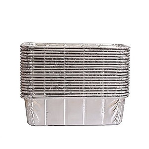 PARTY BARGAINS 2 Lb Aluminum Loaf Pan - 20 Pack, 8.5" x 4.5" x 2.5" Heavy Duty Disposable Bread Pans for Perfect for Baking, Lasagna, Meatloaf & Food Serving (Max 240°C)