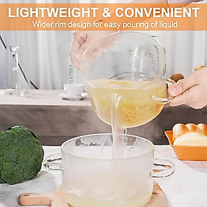 Glass Saucepan With Cover, 2L/70OZ Upgraded Thickened Heat-Resistant Glass Pots For Cooking On Stove, HOIDGUB The Best Handmade Glass Simmer Pot For Glass Safe For Pasta Noodle, Soup, Milk, Baby Food