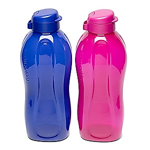 Tupperware Aquasafe Plastic Flip Top Bottle, Set of 2 (2 Litre Each)