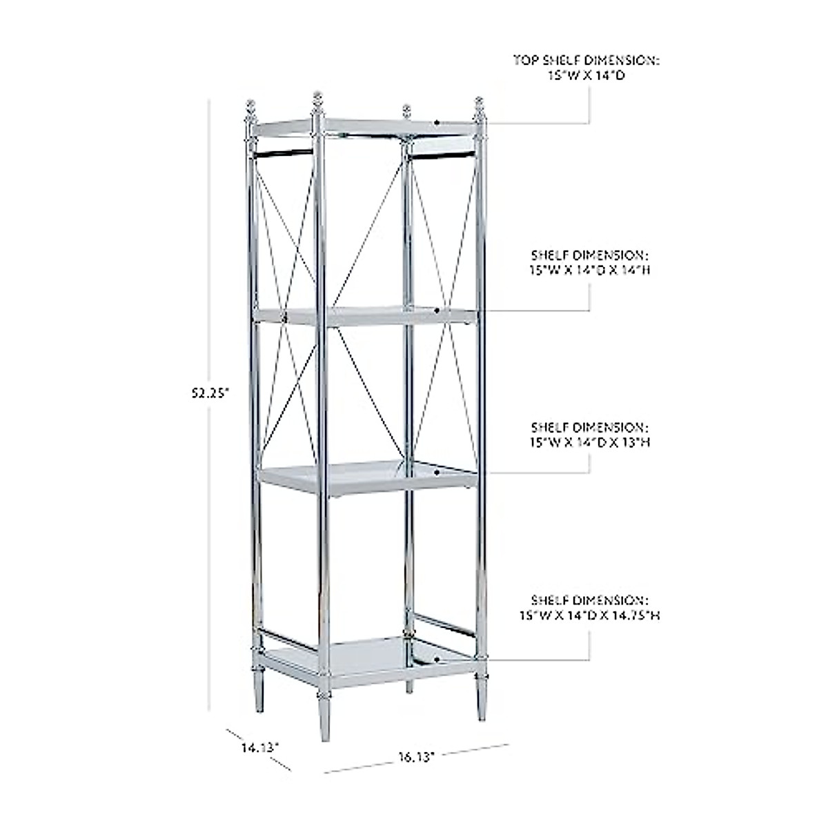 Linon Shelf, Chrome