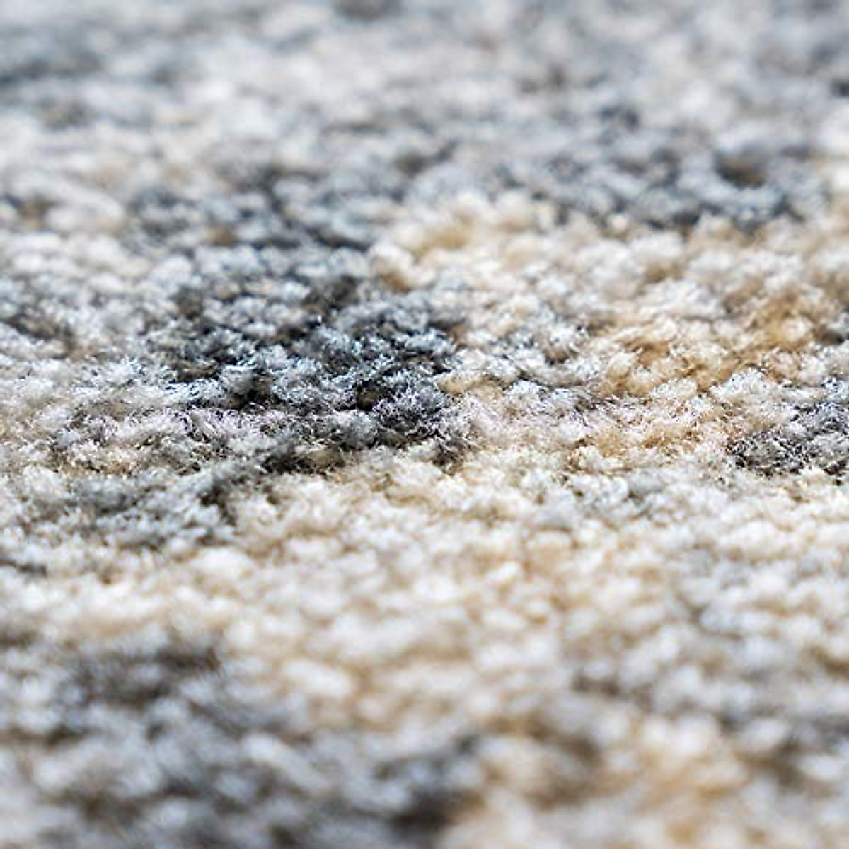 Maples Rugs Vintage Patchwork Distressed 2'6 x 3'10 Non Skid Washable Throw Rugs [Made in USA] for Entryway and Bedroom, Grey