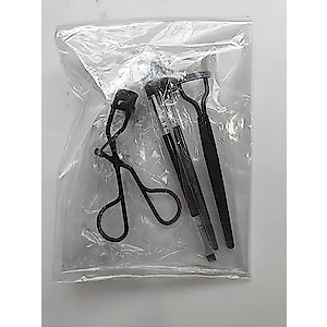 Eyelash Comb Brush Tools EBANKU 4pcs Eyebrow Brush Comb Eyelashes Curler Lash Separator Tool Double Ended Professional Eye Brow Spoolie Brushes for Makeup Grooming (Black)