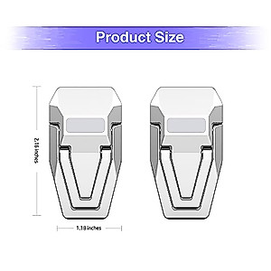 PONICOR Zinc Alloy Computer Keyboard Stand for Desk, Foldable Keyboard Riser with 2 Angle Adjustable, Self-Adhesive Invisible Laptop Stand for Desk, Mini Portable Keyboard Lift (2pcs Silver)