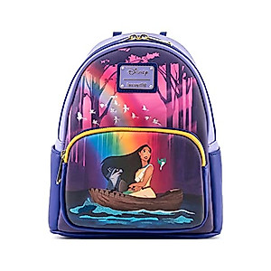 Loungefly Disney Pocohontas Just Around The River Bend Womens Double Strap Shoulder Bag Purse