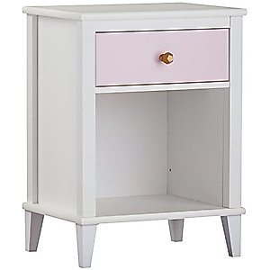 Little Seeds Monarch Hill Poppy Nightstand, White/Pink