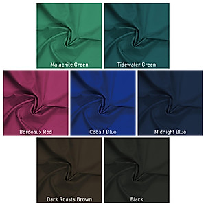 VIZALO 100x200DNylon Fabric 58” Wide with Water Repellent and PU Coating for Outdoor/Indoor, DIY Craft, Bags, Accessories, Travelware, Upholstery, Curtain, Tarp, Tent, Gear Sack. (Black, 1 Yard)