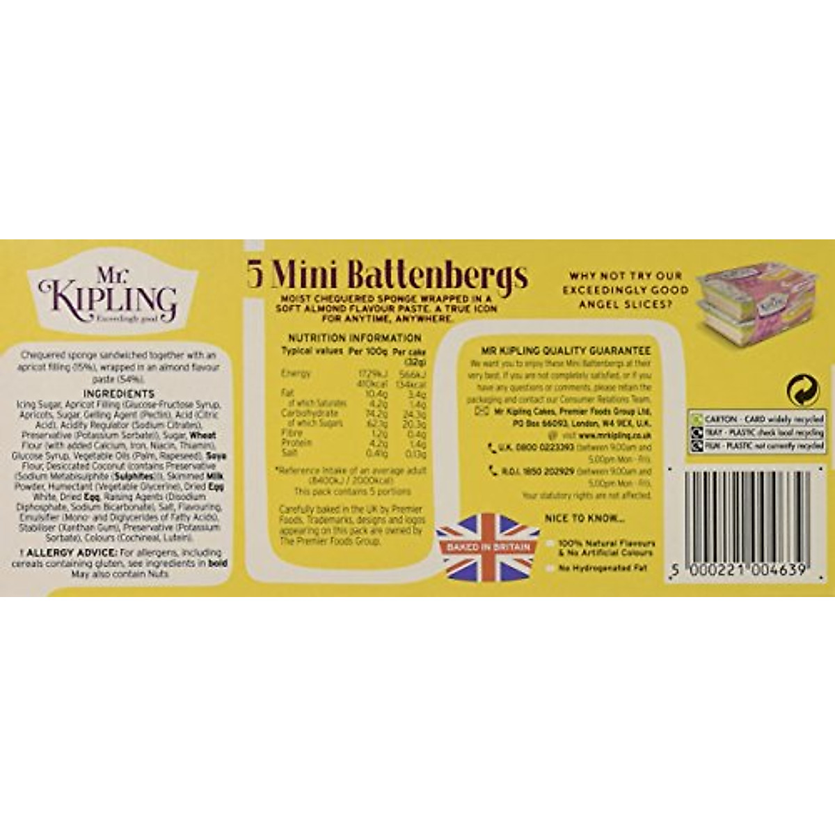Mr Kipling Mini Battenbergs 5ea