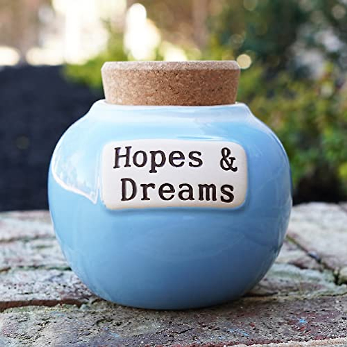 Cottage Creek Hopes and Dreams Jar, Ceramic Keepsake Jar, Wedding Wishes, Friend Gifts