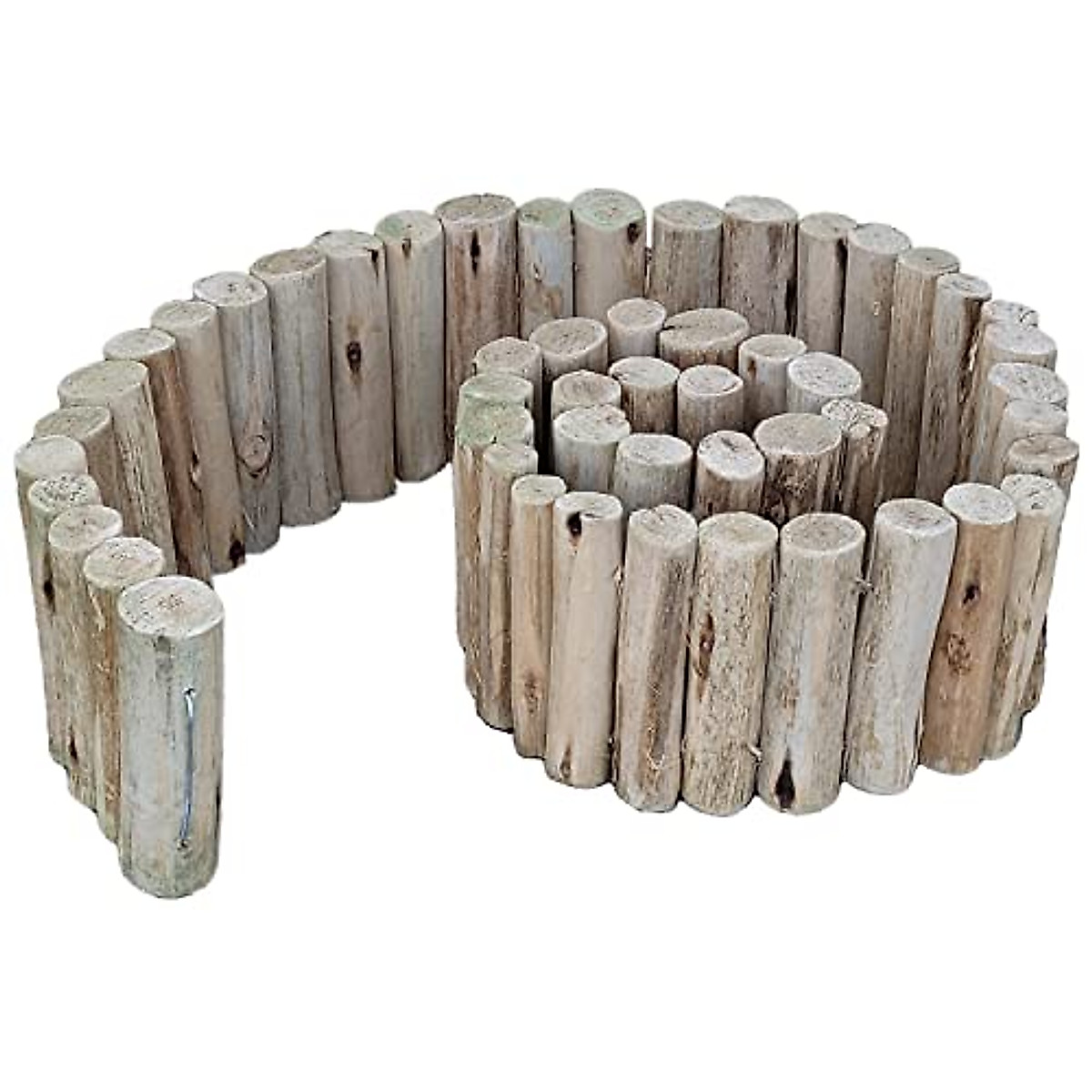 Backyard X-Scapes Natural Eucalyptus Wood Solid Log for Garden Edging Lawn Landscape Fence Borders 72 in L x 6 in H x 1.25 in D