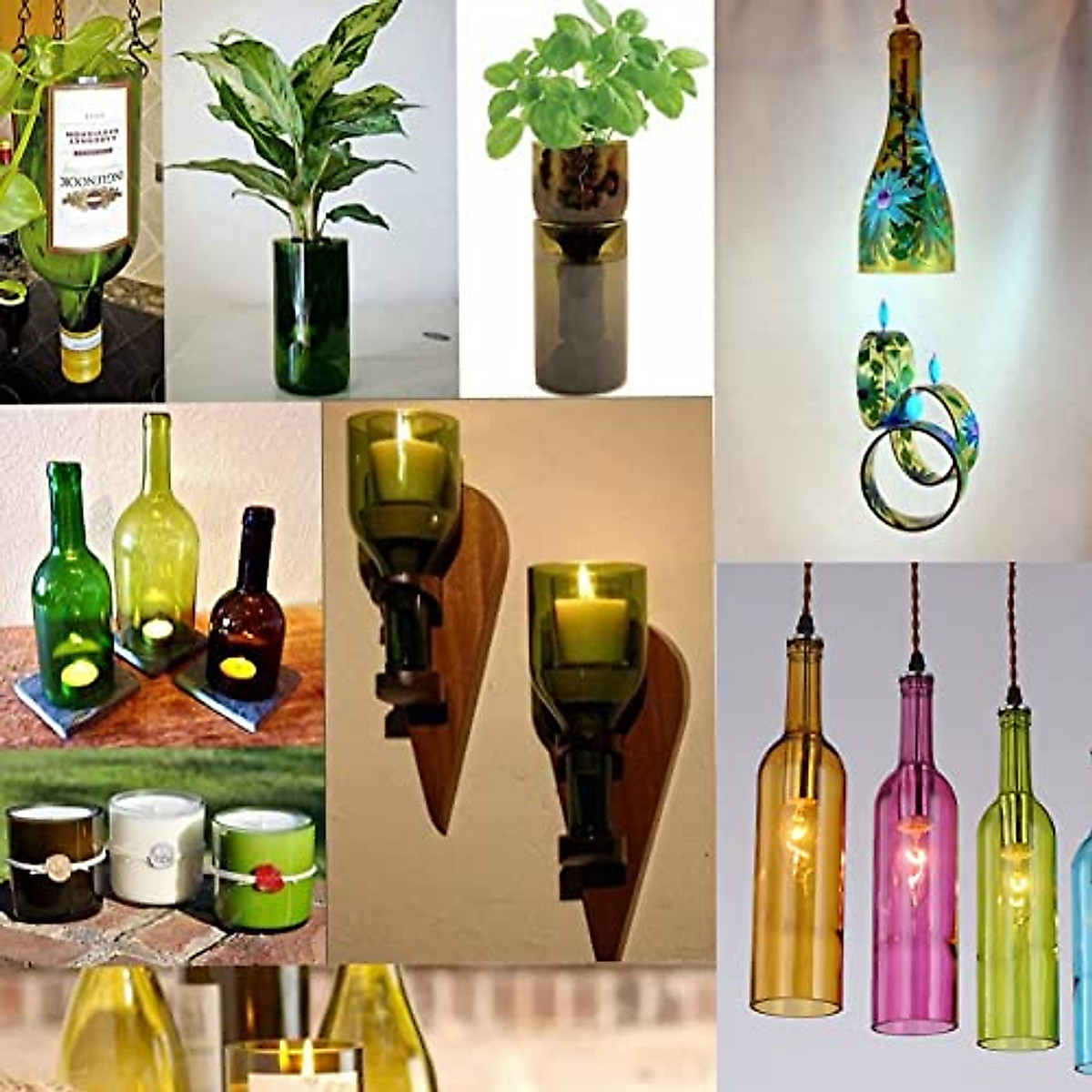 Glass Bottle Cutter, Mini Portable Glass Bottle DIY Craft Tool, Bottle Cutter & Glass Cutter Kit for Cutting Wine, Beer, Whiskey, etc