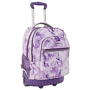 Travelers Club Rolling Backpack, Tie Dye, 20 Inch with Laptop Compartment
