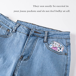 Mini Skater Small Metal Portable Storage Box, Mini Rectangle Empty Hinged Tins with Lid, Home Organizer for Drawing Pin, Pills, Candies, Earring and Jewelry Craft, 4Pcs (Floral)