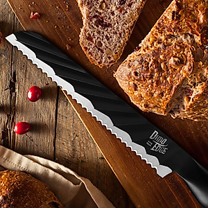 Dimoedge Kitchen Knife Block Set with Built-in Sharpener, Ultra-Sharp 13-Piece Stainless Steel Knives with Ergonomic Hollow Handle