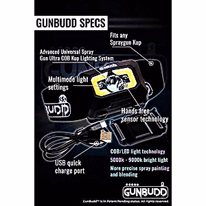 GunBudd Universal Automotive Spray Paint Gun COB/LED Ultra Lighting System
