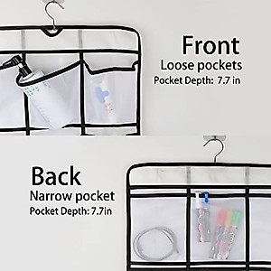 Zimso 30 Pockets Dual Sided Hanging Shoe Rack Hanging Shoe Shelves, Baby Shoe Hanger Organizer for Closet 43.9 x 43.9 in (White)