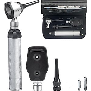 Zniry Veterinary Otoscope Opthalmoscope LED ENT Diagnostic Set, with Diagnostic Premium Instruments Vet Otoscope Set, Otoscope for Dogs, Pet Otoscope