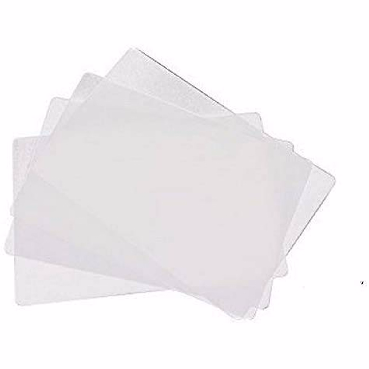 4 ALAZCO Clear Flexible Cutting Board 5.75'' x 7.5'' Small For Bar Counter-Top Chopping Mats For Fruits & Vegetables Appetizer Garnish Prep - CLEAR