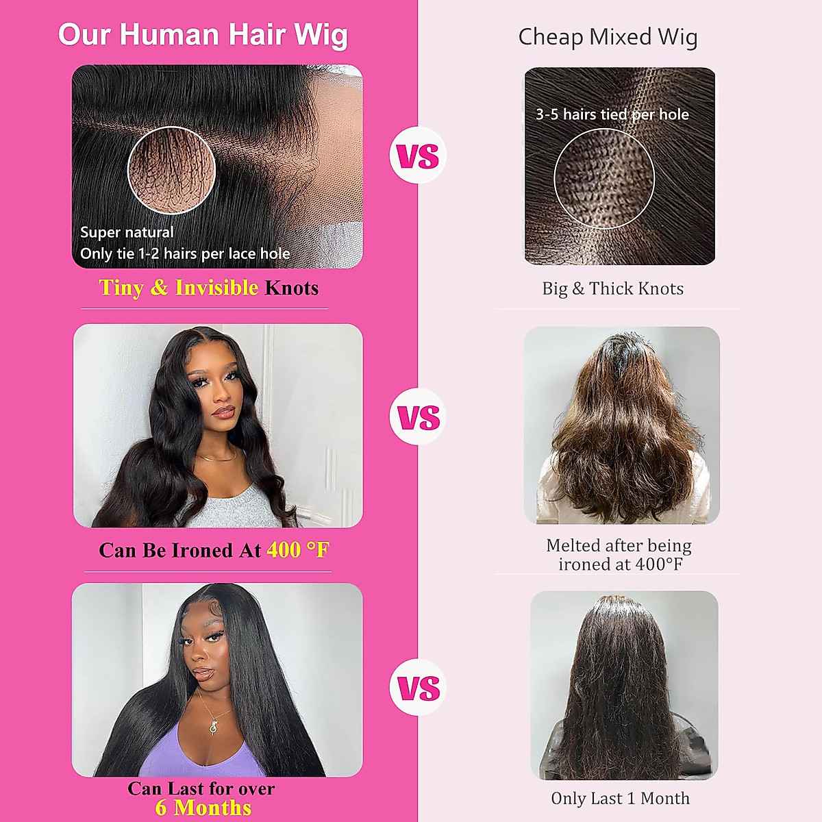 CUTE BEIN 210% Density 13x6 30 Inch HD Lace Front Wigs Human Hair Pre Plucked Glueless Straight Human Hair Wigs for Black Women Brazilian Lace Frontal Wigs with Baby Hair Free Part