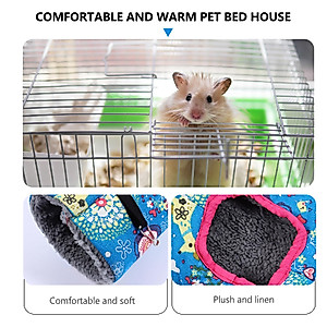 POPETPOP Cage Playing for Sleeping Swing Ferret Rat Pet Nest House Tunnel- Small Hanging Flannel Rabbit Accessories Toy Glider Pig Guinea Bag Bed Squirrel