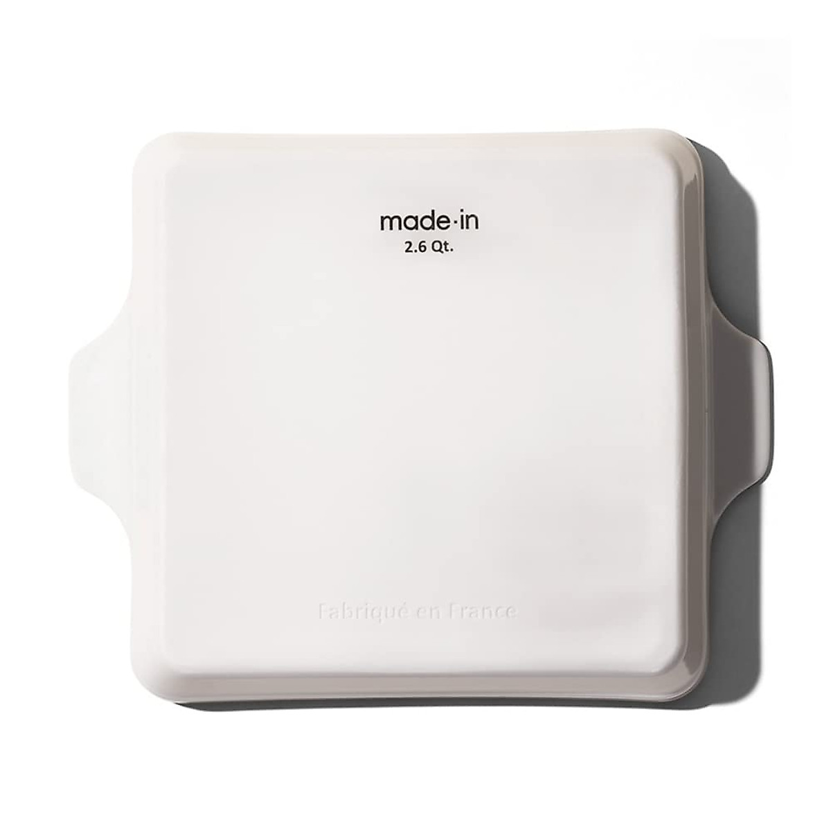 Made In Cookware - Square Baking Dish - Navy Rim - Hand Crafted Porcelain - Professional Bakeware - Made in France