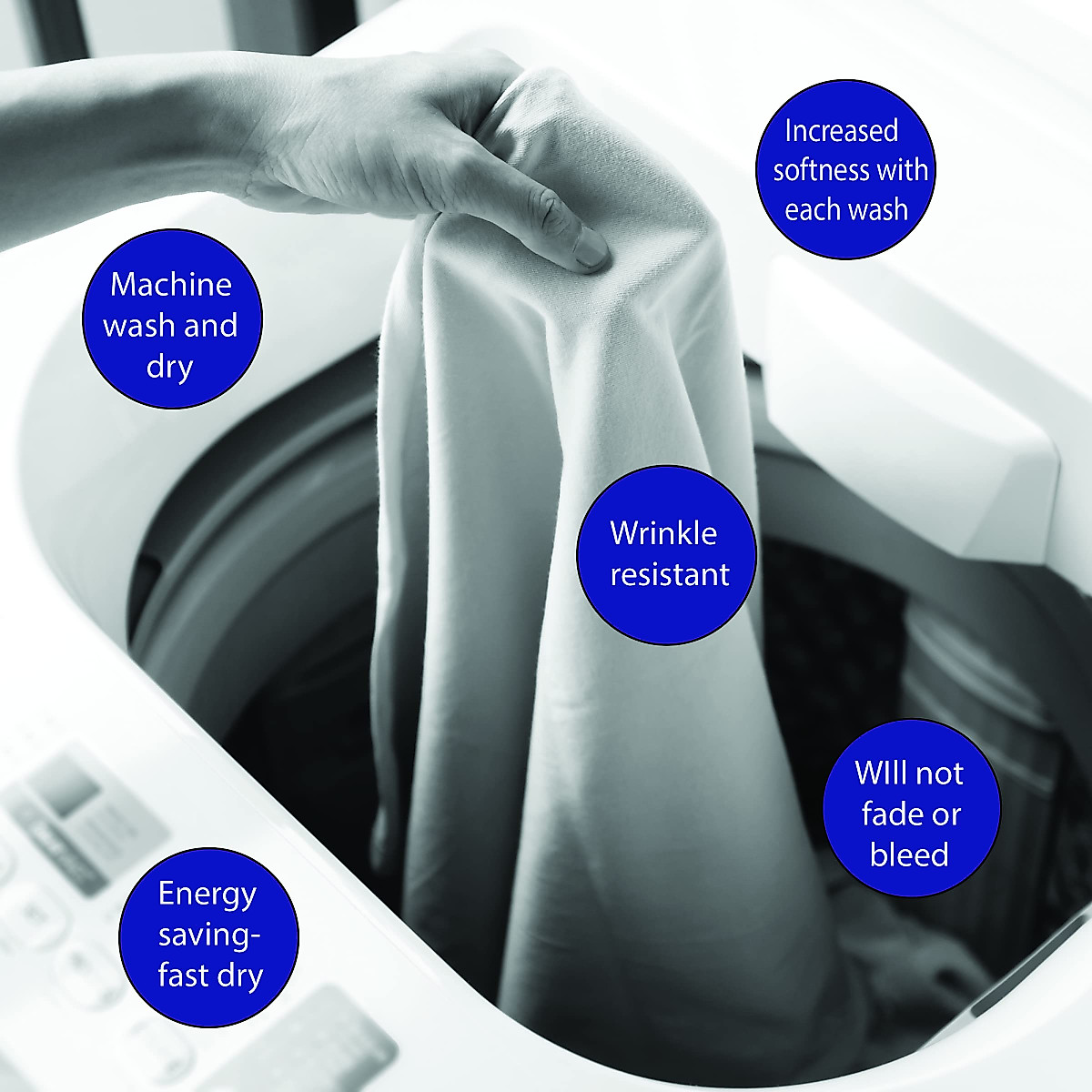 Thermee Micro Flannel Full-Size Sheet Set, Machine Wash & Dry, No Pilling, 16" Deep Pocket, 2 Pillowcases, Fashion Plaid Bark