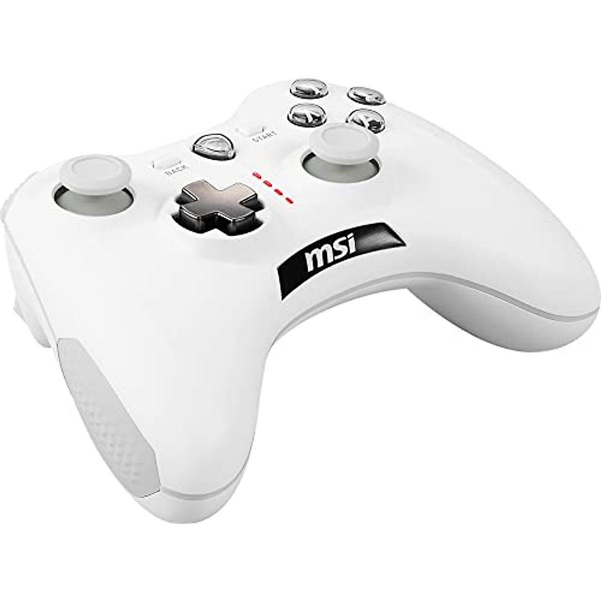 MSI Force GC30V2 White Wireless Gaming Controller, Dual Vibration Motors, Dual Connection Modes, Interchangable D-Pads, Compatible with PC & Android