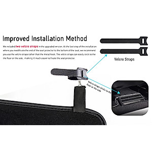 LunaBox Seat Back Protector Designed for Tesla Model Y/3 - Wear Resistant Seat Protector, Seat Back Kick Mats with Bigger Organizer Pocket - 2 PCS (Black)