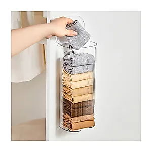 Grocery Plastic Bag Dispenser Holder, Sock Underwear Organizer Wall Mount Multifunctional Bag Saver Kitchen Small Storage Holder for Storing Socks Ties Plastic Bag