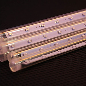 Meteor Shower Rain Light 80cm 8 Tubes 576 LED Waterproof Falling Rain Lights Snow Falling for Home Decor Wedding Garden, Green