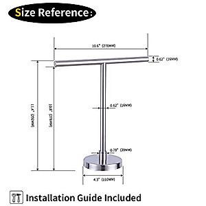 BEIGEEWY Modern Free Standing Countertop Hand Towel Holder Tree Rack SUS 304 Stainless Steel Towel Ring, Brushed Finish