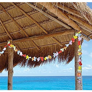 GIFTEXPRESS 72 ft Plastic Flower Lei Garland/ Hawaiian Floral Border/ Luau Party Flower Garland/Hawaiian Party Garland/Luau Party Decoration