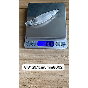 10PCS Unpainted Lure Blanks 8.81g 9.1cm with 5mm Free Fishing Eye Crankbait Baits Simulation Blank Body Clear Hard Baits Trout Salmon Minnow Lure Popper Lures Topwater Freshwater 5mm 8002