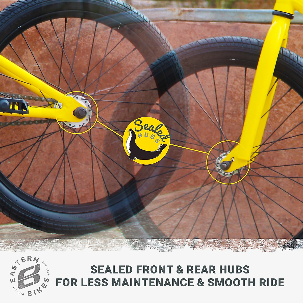 Eastern Bikes Eastern BMX Bikes - Paydirt Model 20 Inch Bike. Lightweight Freestyle Bike Designed by Professional BMX Riders at (Yellow)