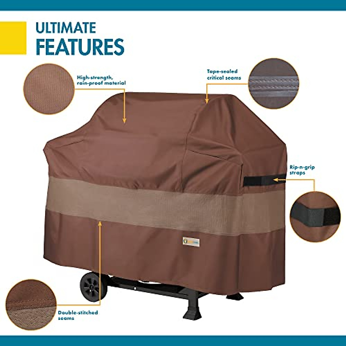 Duck Covers Ultimate Waterproof BBQ Grill Cover, 65 x 25 x 48 Inch