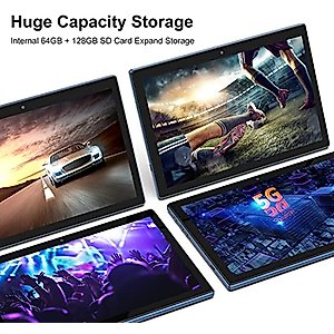 Android Tablet 10.1 Inch Tablet, 4GB RAM Octa-Core Processor, Google Certificated Wi-Fi Tablets, Dual Camera & Speaker, HD IPS Screen, Long Battery Life Tablet, Support Bluetooth (Blue)…