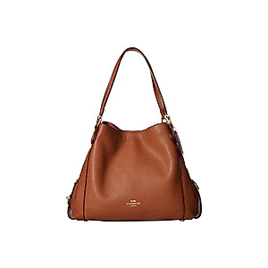 COACH Pebbled Leather Edie 31 Shoulder Bag Li/1941 Saddle One Size