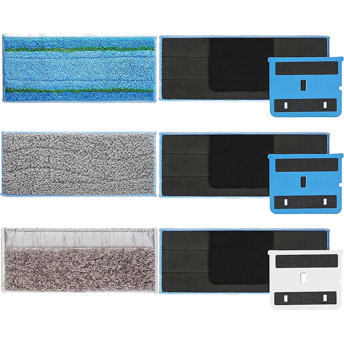 6 Pack 𝐔𝐩𝐠𝐫𝐚𝐝𝐞 𝐃𝐞𝐭𝐚𝐜𝐡𝐚𝐛𝐥𝐞 Reusable Mop Pads for 𝐢𝐑𝐨𝐛𝐨𝐭 𝐁𝐫𝐚𝐚𝐯𝐚 𝐉𝐞𝐭 𝐌𝟔 𝐒𝐞𝐫𝐢𝐞𝐬 Ultimate Robot Mop, 2 Deep Clean Pad + 2 Wet Pad + 2 Dry Pad