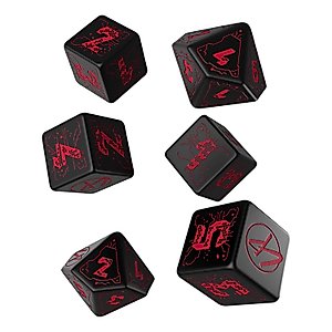 Q-Workshop Cyberpunk Red Essential Dice Set Black