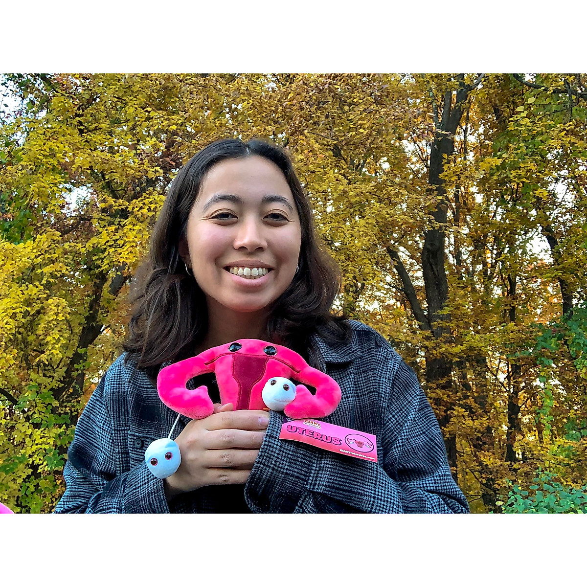 GIANTmicrobes Uterus Plush Toy, Uterus Stuffed Animal, Uterus Gifts, Uterus Plush, Hysterectomy Gifts, Endometriosis Gifts, Gynecologist Gifts,Obgyn Gifts, Feminist Gifts, Fertility Gift,Get Well Gift