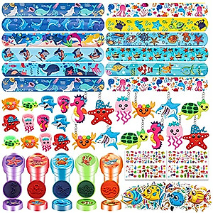 88Pcs Under the Sea Party Favors for Kids, Ocean Sea Animals Themed Party Supplies for Boys Girls, Cute Sea Animal Party Favors for Birthday Party Supplies School Rewards Prize for Kids