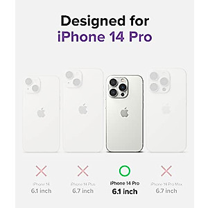 Ringke Fusion Matte [Anti-Fingerprint Technology] Compatible with iPhone 14 Pro Case, Translucent Smudge Proof Protective Sturdy Shockproof TPU Bumper Phone Cover for Women, Men - Matte Clear